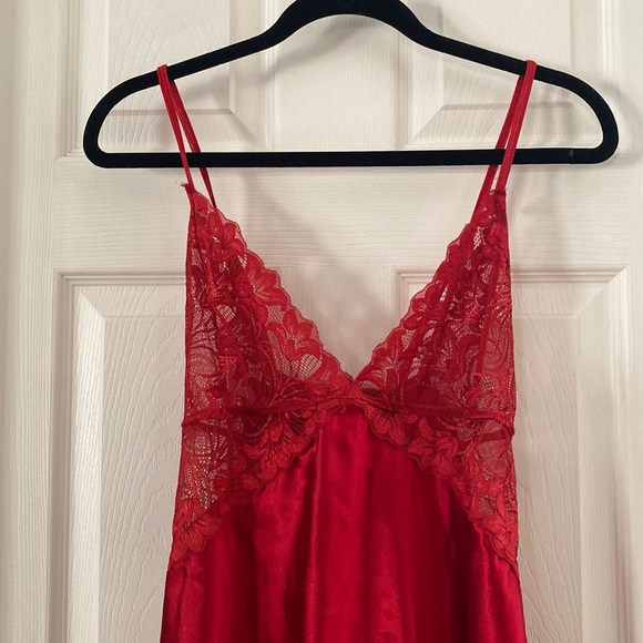 Avidlove | Intimates & Sleepwear | Womens Red Satin Nightgown | Poshmark